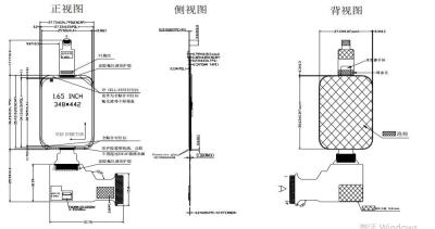 China 1Pantalla LCD AMOLED de.65 pulgadas con resolución 348*442 Interfaz QSPI de alta definición y alta luminosidad en venta