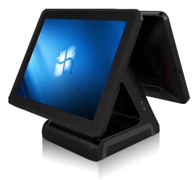 China 15' Ture Flat Touch Screen Bimi 2021 POS Terminal/2019 Externe kaartlezer Optioneel Te koop
