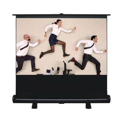 Cina Customized floor projection screen pull up projection screen factory price 16:9 92inch pull up floor standing projector screen for outdoor projection screen floor in vendita