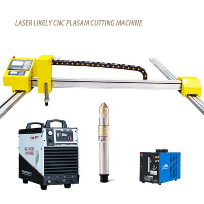 China Laser Likely CNC Plasma Cutting Machine Light Aluminum Plasma Dual Tracks Rail Use LGK 200 Water Chiller Plasma Generator for sale