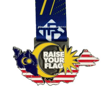 China Mapa personalizado de liga de zinco Medalhas de esmalte macio Meticulosamente fabricadas à venda
