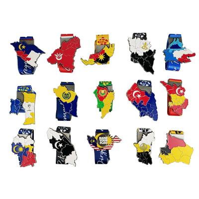 China Mapa personalizado de liga de zinco Medalhas de esmalte macio Meticulosamente fabricadas à venda