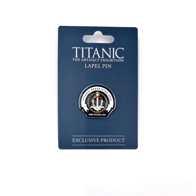China Lapel Pin for Titanic Enthusiasts Customizable Soft Enamel Badge for Movie Themes Free Design Service Availabl for sale