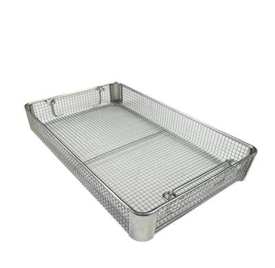 China Medical Sterilization Metal Mesh Basket Barbecue Stainless Steel Mesh Basket for sale