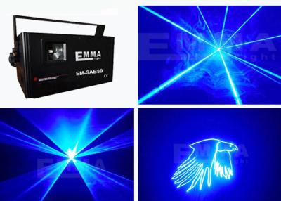 Cina luci laser blu di 2W DJ con l'analizzatore per scansione ad alta velocità per la decorazione del deposito in vendita