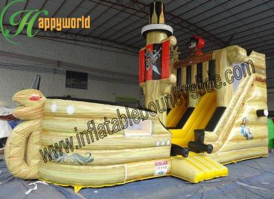 Cina Lo scorrevole rimbalzante gonfiabile/grande castello rimbalzante dei bambini della nave di pirata con lo scorrevole in vendita
