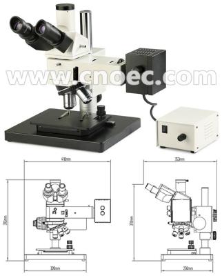China Microscópio óptico metalúrgico da lâmpada do halogênio à venda