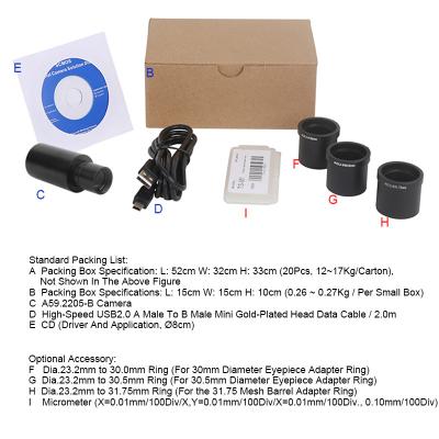 Cina OPTO EDU A59.2205-B Usb 2.0 Cmos Microscopio Occhiale in vendita