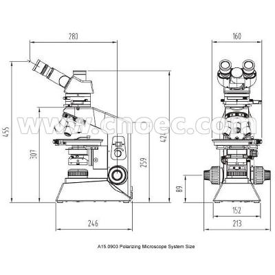 中国 40x - Koehler A15.0903 の 400x 偏光の顕微鏡双眼/Trinocular 無限 販売のため