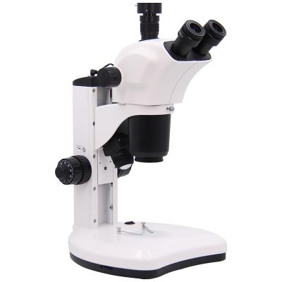 China Trinocular 0.7x - microscopio óptico estéreo A23.0203 del enfoque del soporte de la pista 6.3x en venta