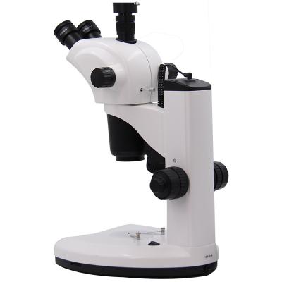 China Trinocular 0.7x - microscopio óptico estéreo A23.0203 del enfoque del soporte de la pista 6.3x en venta