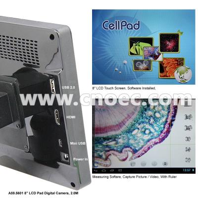 Cina 8' accessori LCD A59.5601 del microscopio della macchina fotografica dell'oculare di Digital in vendita