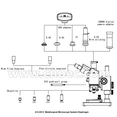 China BF / DF DIC Metallurgical Optical Microscope Halogen Lamp Infinity System  A13.0212 for sale
