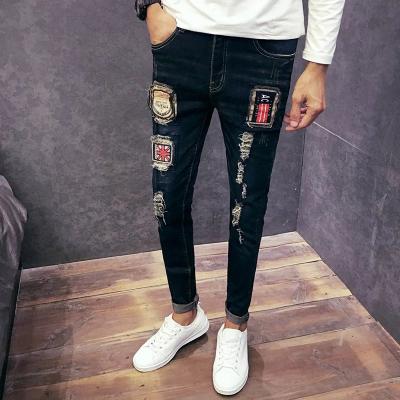 Cina Ha personalizzato i jeans affusolati di parecchi uomini classici dei modelli, jeans del denim della toppa in vendita
