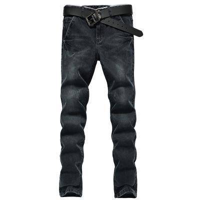 Cina Il modo non che sbiadisce il nero ha strappato i jeans del denim per stile europeo tinto indumento degli uomini in vendita
