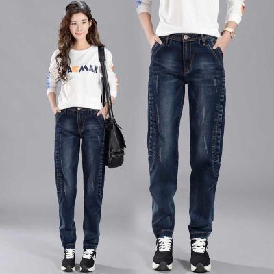 Cina L'OEM assiste i jeans acidi del denim della luce del lavaggio per le donne, jeans diritti della gamba delle donne in vendita