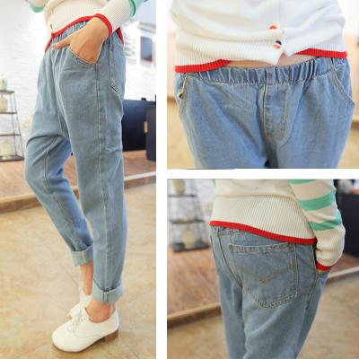 Cina Verde dell'esercito dei jeans della gamba delle donne europee su misura di stile/blu-chiaro diritti in vendita