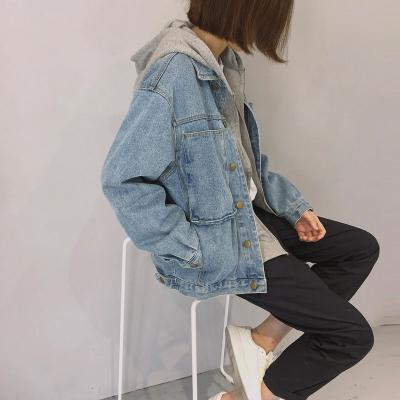 Cina Stile americano europeo tutto dei rivestimenti di Jean delle donne incappucciate blu-chiaro su ordinazione partita in vendita