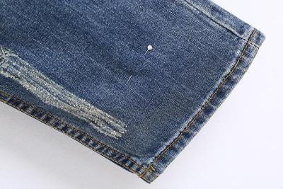 Cina Jeans scarni stampati del denim di Bootcut, jeans su misura dell'amica distrutti modello in vendita
