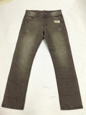 Cina I metà di uomini di aumento di Brown dimagriscono i jeans adatti di Bootcut con le grandi coscie adatte a primavera in vendita