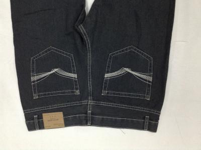 Cina Lo speciale ricamato intasca la stampa su misura il nero diritto esile dei jeans degli uomini in vendita