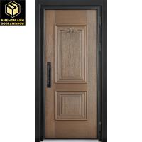 Quality MDF Customized Color Aluminum Entrance Door Swig Left Aluminum Front Door for sale