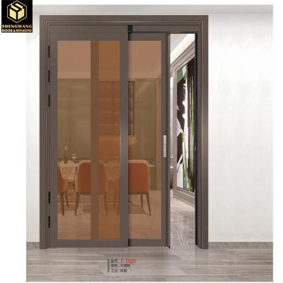 White Brown Aluminum Sliding Glass Door Custom Dimensions Aluminium Glass