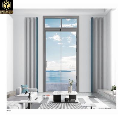 Sleek Modern Aluminium Glass Hinged Door Glsss 12mm Side Hinged Aluminium Garage