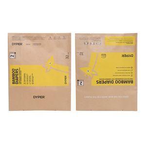China Durable Custom Printed Diaper Packaging Pouch Kraft Paper Packaging Bags for sale
