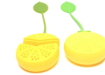 Cina il limone adorabile di 18.5x5x2cm modella il commestibile sicuro del filtro del tè del silicone dell'a fogli staccabili SSTI04 in vendita