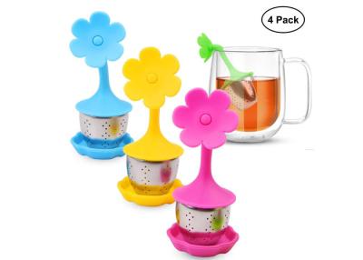 Cina Tè Infuser di acciaio inossidabile di LFGB/FDA con il fiore di Sun del silicone modellare il singolo tè Infuser della tazza in vendita
