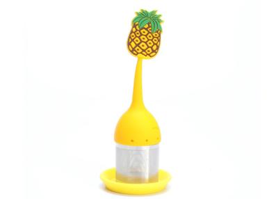 Cina Filtro adorabile del tè del filtro ss dal filtro della bustina di tè del silicone di forma dell'ananas in vendita