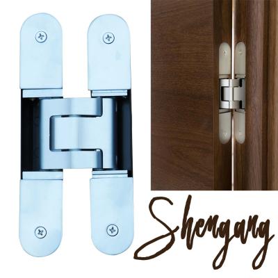China 180 degree 3d adjustable invisible hinge for concealed door for sale