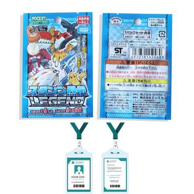 Cina Luxury Three Sides Sealing Custom Plastic Bag Children's Game Card Small Zipper Bag in vendita