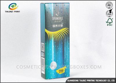 Cina Stampa lucida d'imballaggio cosmetica della laminazione delle scatole degli azzurri che tratta per la crema di Cura della pelle in vendita