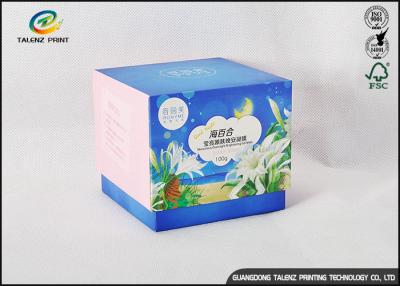 Cina Il rosa ed il blu progettano i contenitori per il cliente d'imballaggio di cosmetico di lusso del fiore per la crema cosmetica di Cura della pelle in vendita
