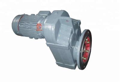 China Caja de engranajes de bisel helicoidal multiplicador 4KW con brida eje hueco eje sólido en venta