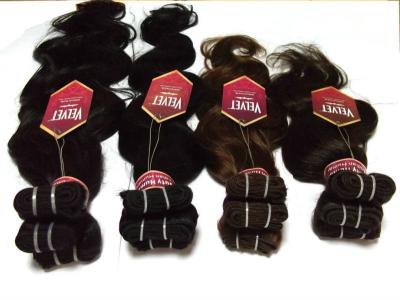 China De Brown extensões do cabelo humano não Remy, senhora indiana Corpo Ondulação Cabelo Tecelagem à venda