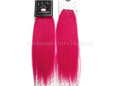 China Do vermelho extensões chinesas do cabelo humano de Remy não, cabelo reto de seda à venda