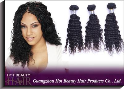 China Onda profunda peruana destacada do cabelo encaracolado das extensões 5A do cabelo do Virgin não processado à venda