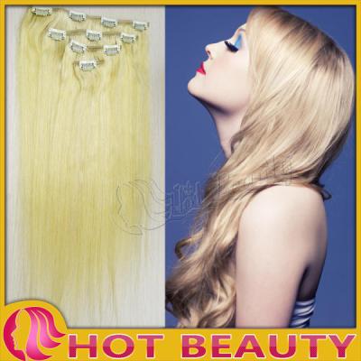 Cina Clip di colore 613# nelle estensioni dei capelli di Remy del brasiliano per le azione a 20 pollici femminili in vendita