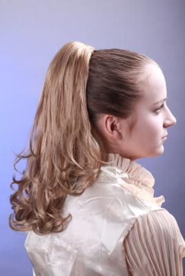 Cina Giallo Ricci umana Pony Tail parrucche ed estensione per le donne in vendita