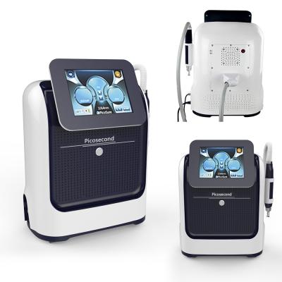 China Mini portátil blanqueamiento de la piel rejuvenecimiento Picosecond Nd Yag láser 532nm 755nm 1064nm 1320nm Tatuaje de eliminación de la máquina de belleza en venta