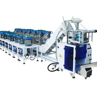 China Bagging Machine 14 Vibrating Bowl Plastic Film Screw Parts Nut Counting Packing Machine for sale