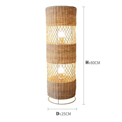 Cina Creative led standing lamp bedroom floor lamp rattan standing floor lamp in vendita