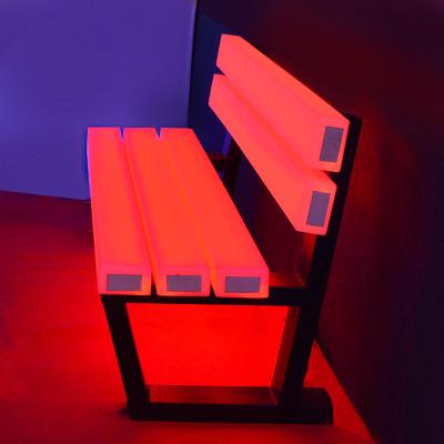 Cina 16 colors plastic illuminated led furniture outdoor garden bench in vendita