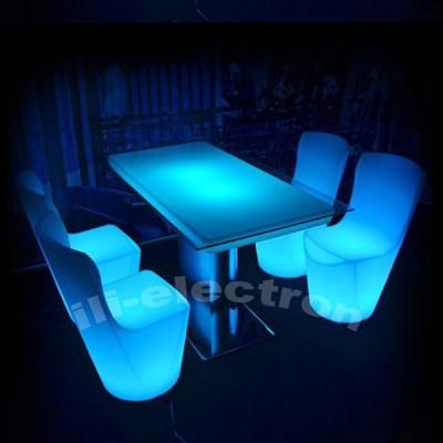 Cina LED furniture Multi-color changing led dinner chair in vendita