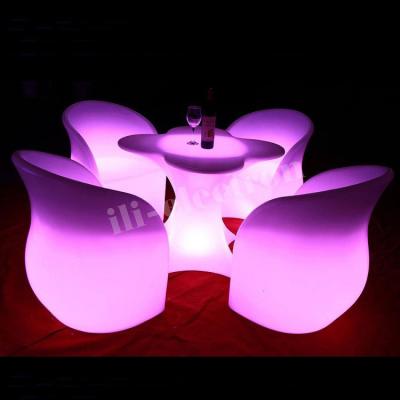 Cina waterproof remote control cheap light up plastic chairs in vendita