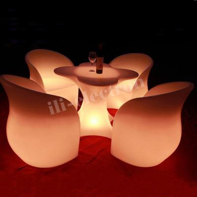 Cina outdoor PE plastic light up plastic chairs in vendita