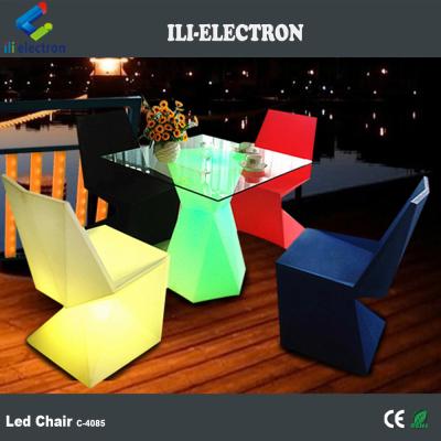 Cina Color customized plastic led lighting chairs in vendita